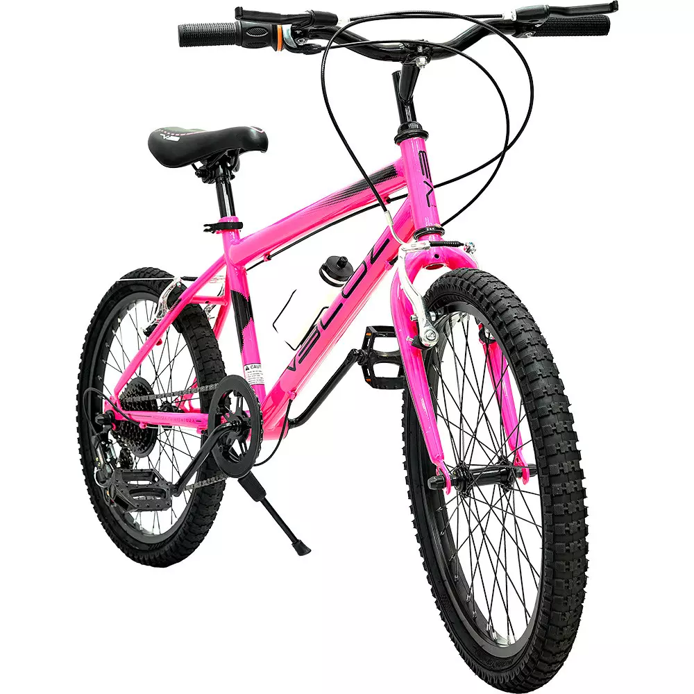 Bicicleta Aro 20 Veloz Rocket Rosa 7 Velocidades V-Break