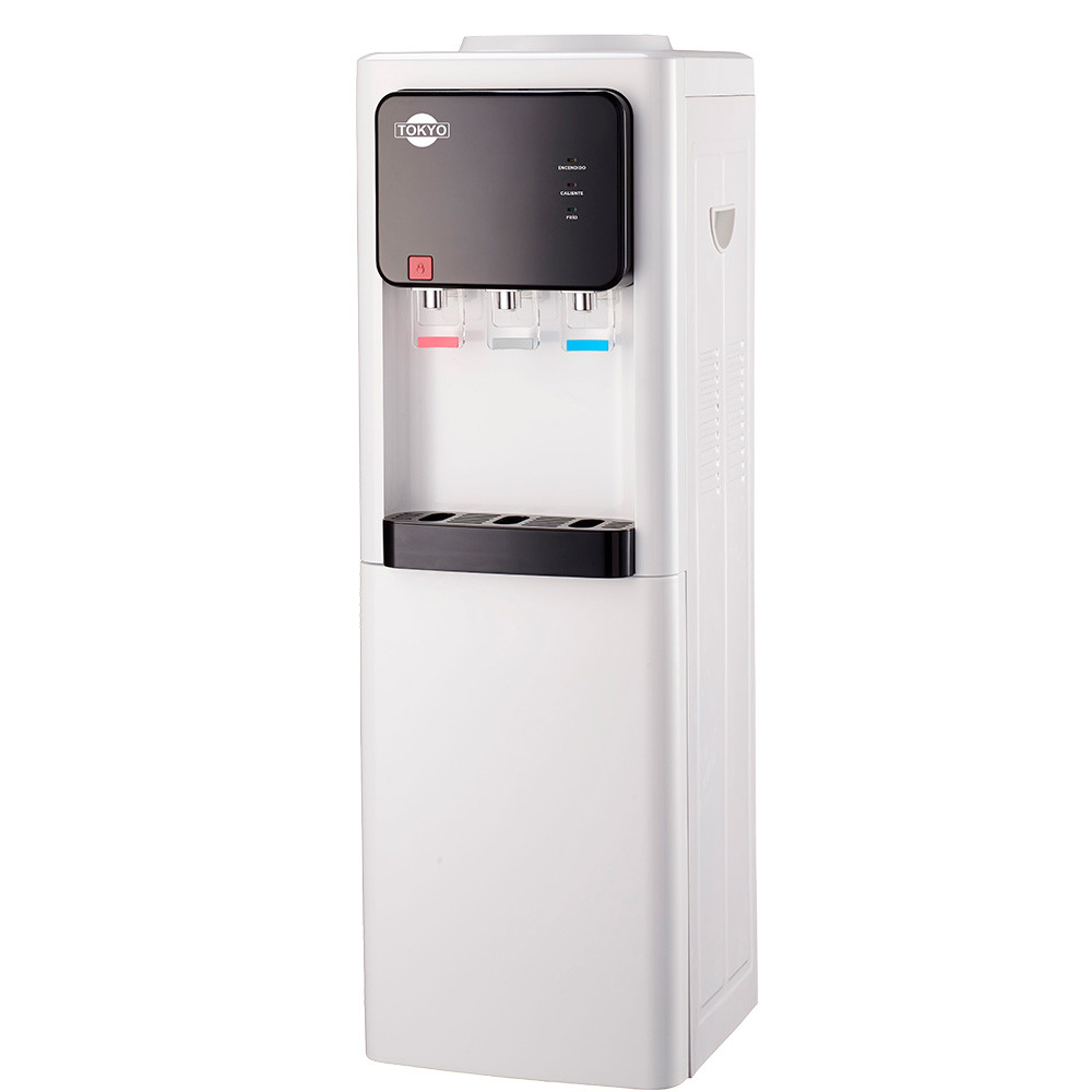 Bebedero De Pie Blanco Tokyo Crystal Bidon Sup. 3 Temp. C/Comp 500W