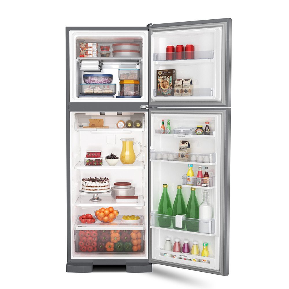 Heladera Whirlpool 400 Litros 2 Puertas Evox Frío Seco Panel Touch WRM45BK