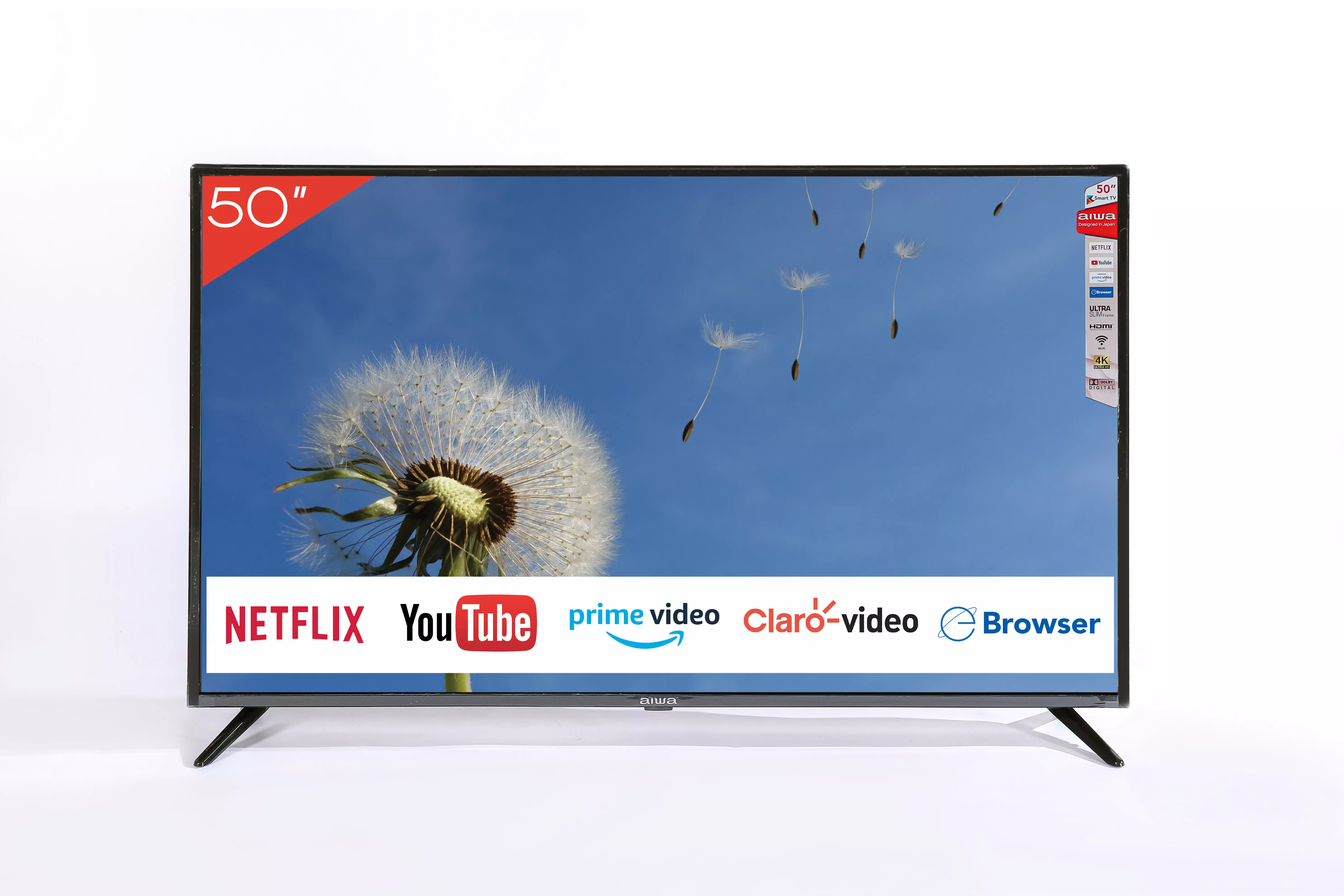 Smart Tv Aiwa 50 4K Isdb-T Uhd Dolby Digital Usb Vga Hdmi