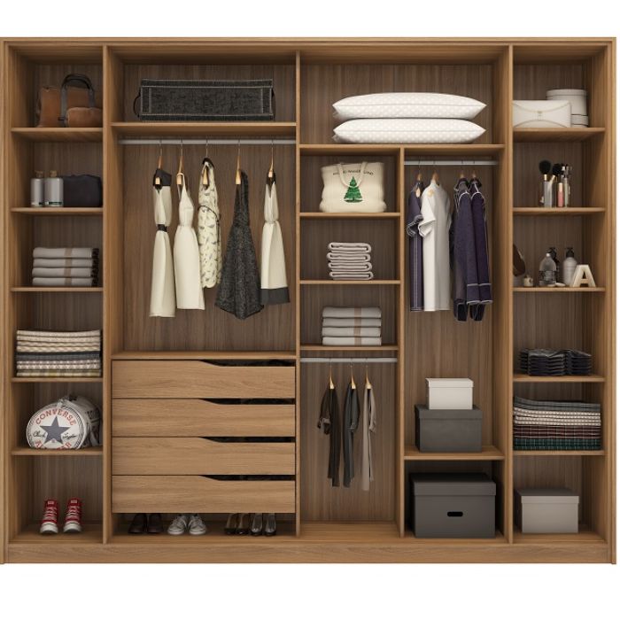 Ropero De 4 Puertas 4 Cajones Laredo 18 Divisiones